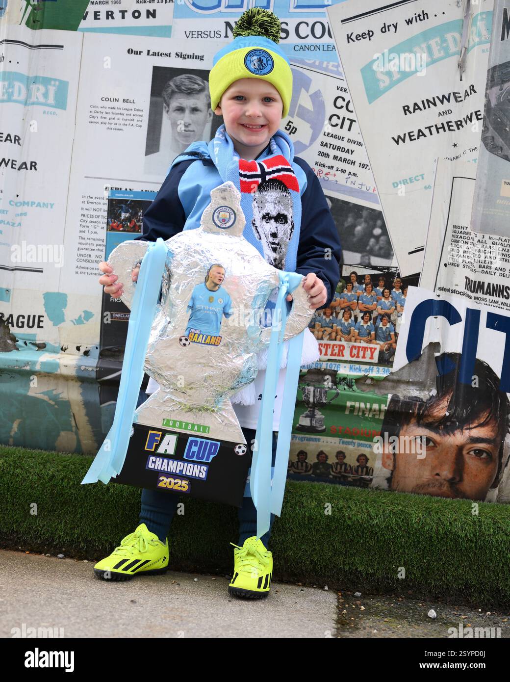 A Erling Haaland foil Fa Cup can be seen during the Manchester City FC v Plymouth Argyle FC ...