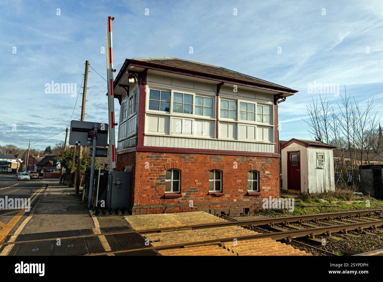 Parbold Cabin signal box on the Wigan to Southport line Stock Photo - Alamy