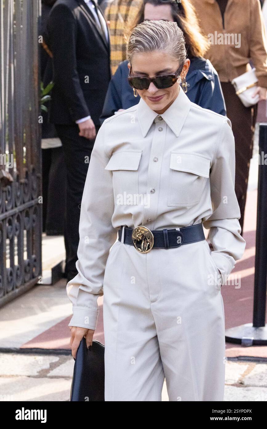 Caro Daur is seen leaving the Tod's fashion show during the Milan ...