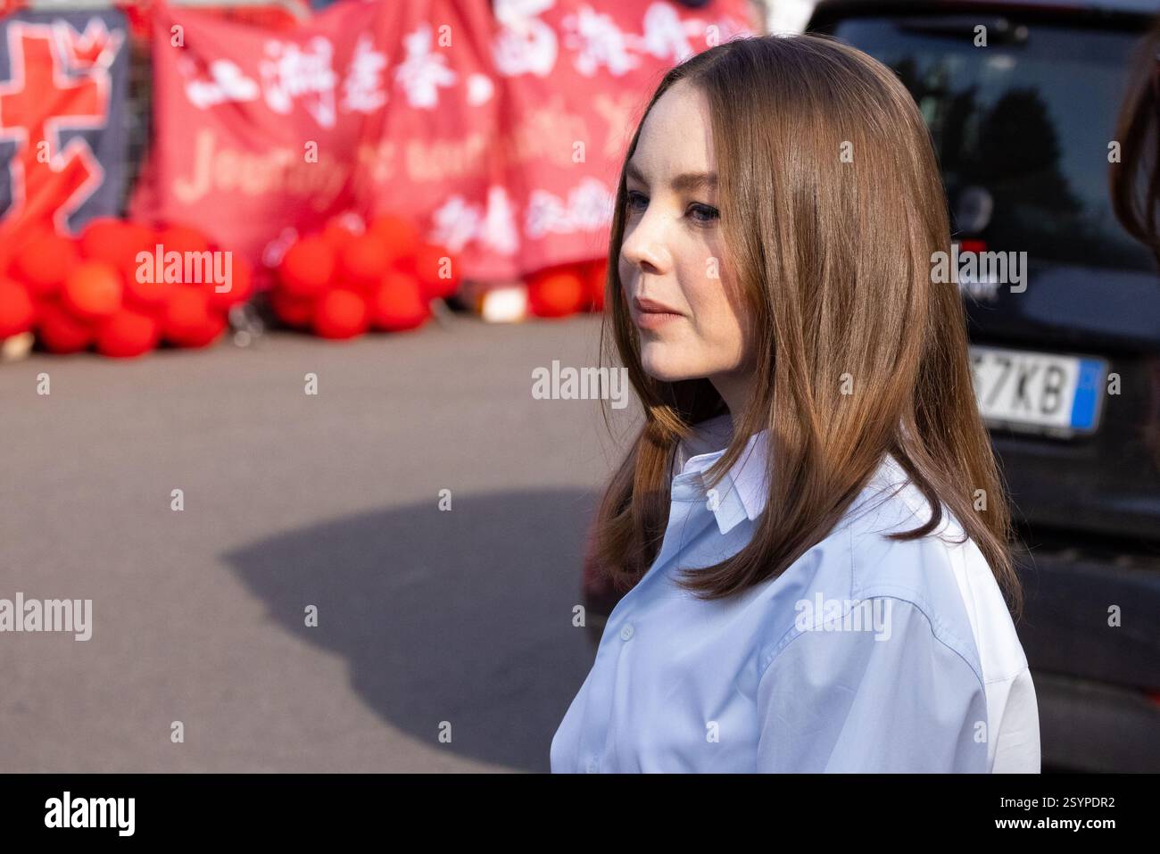 Princess Alexandra of Hanover is seen leaving the Tod's fashion show ...