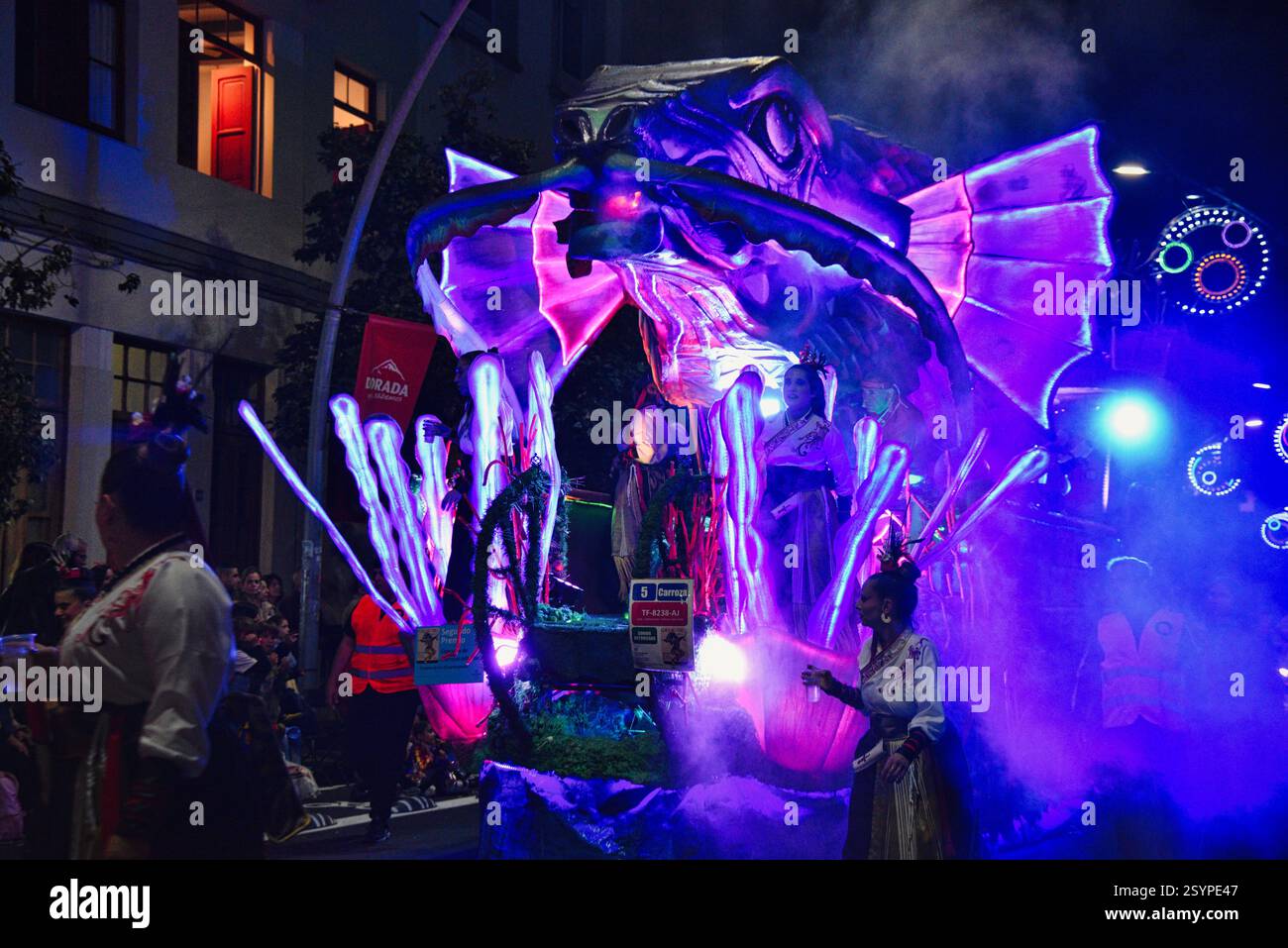 Fire breathing dragon float featured in Opening Parade at 2025 Carnaval ...