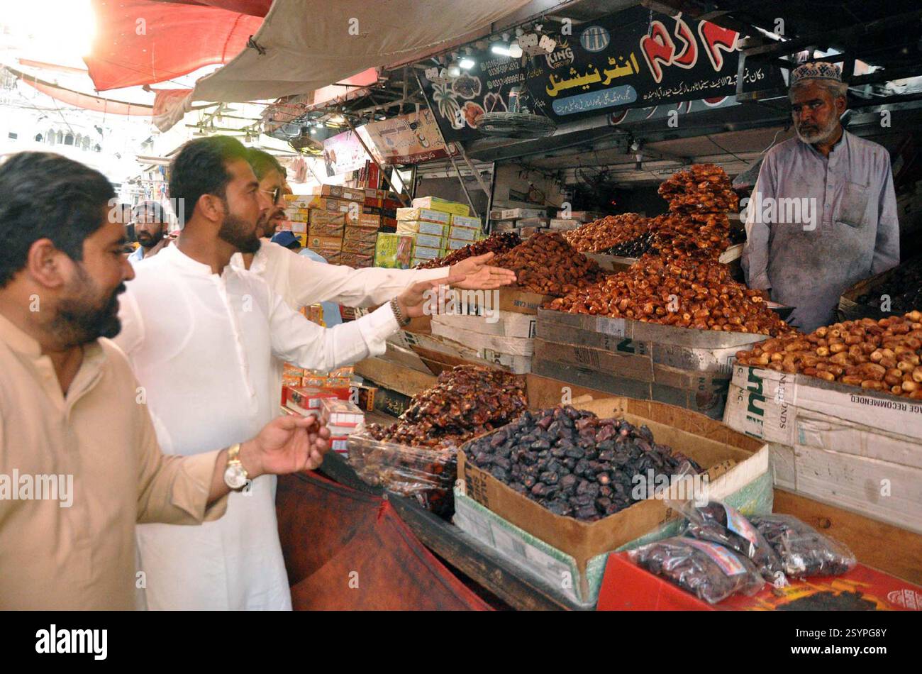 Dates are being selling at Tower Market as a demand of Dates increase ...