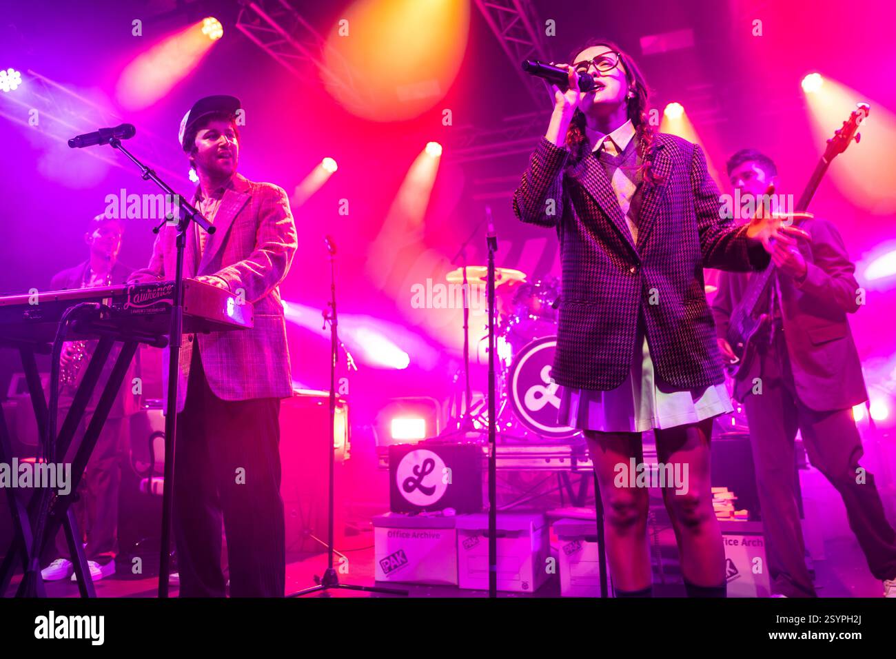 Milan Italy. 27th feb 2025. The American band LAWRENCE performs live on ...