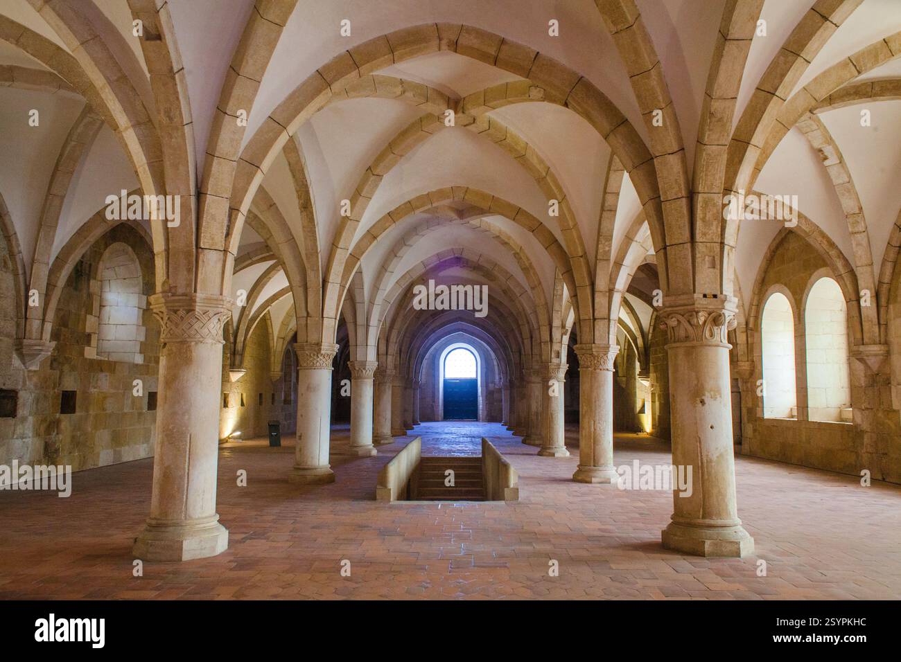 cloister with a series of arches supported by elegant columns, creating ...