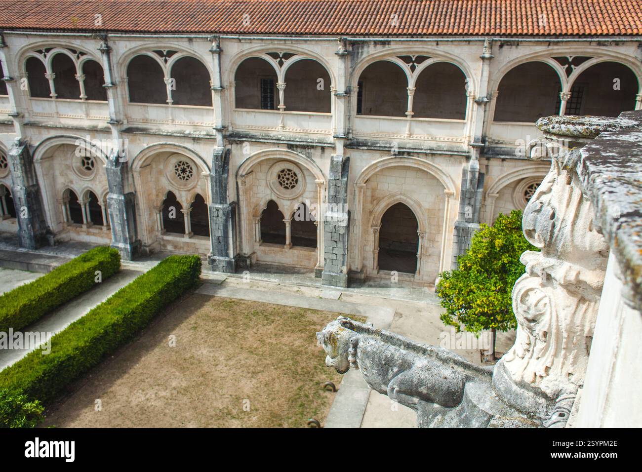Aerial view revealing monastery on hi-res stock photography and images ...