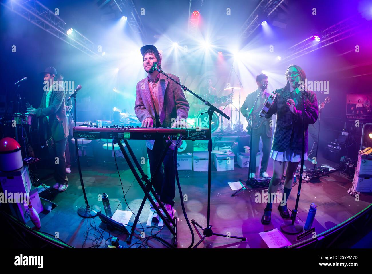 Milan Italy. 27th feb 2025. The American band LAWRENCE performs live on ...