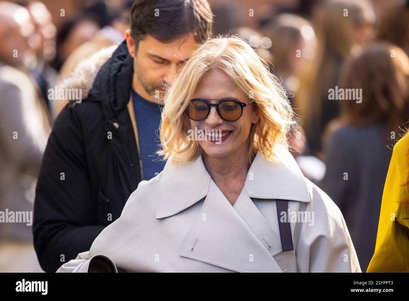 Isabella Ferrari is seen leaving at the Tod's fashion show during the ...