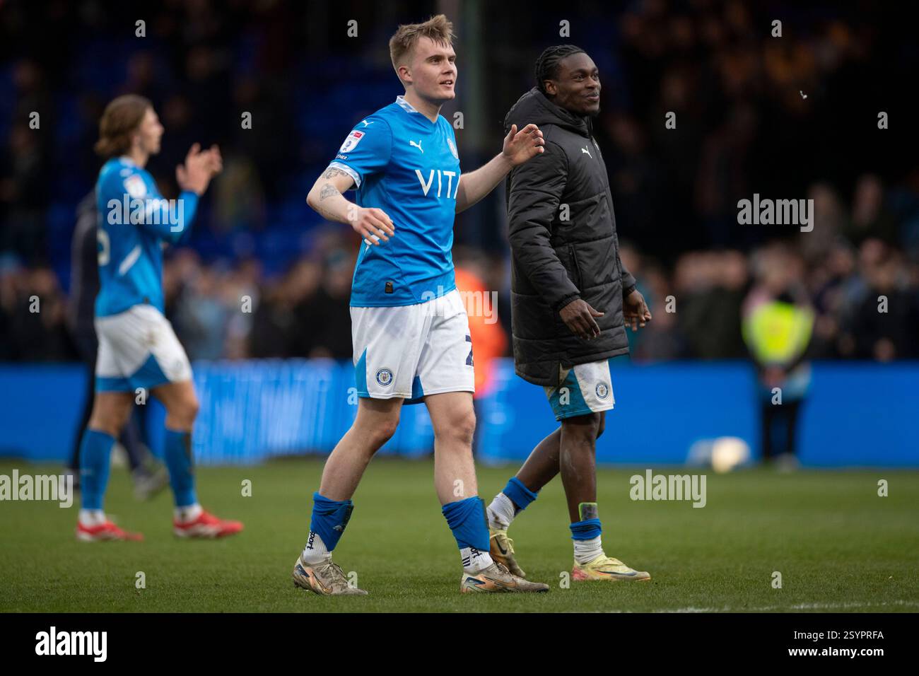 Stockport on Saturday 1st March 2025. Benony Breki Andresson# 22 of ...