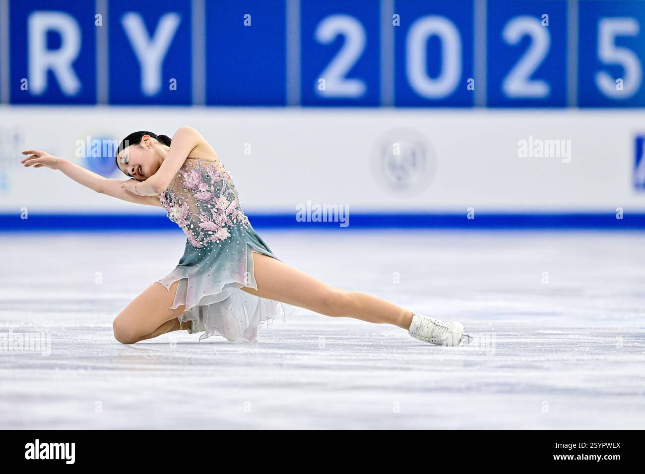 Jia SHIN (KOR), during Junior Women Free Skating, at the ISU World Junior Figure Skating ...