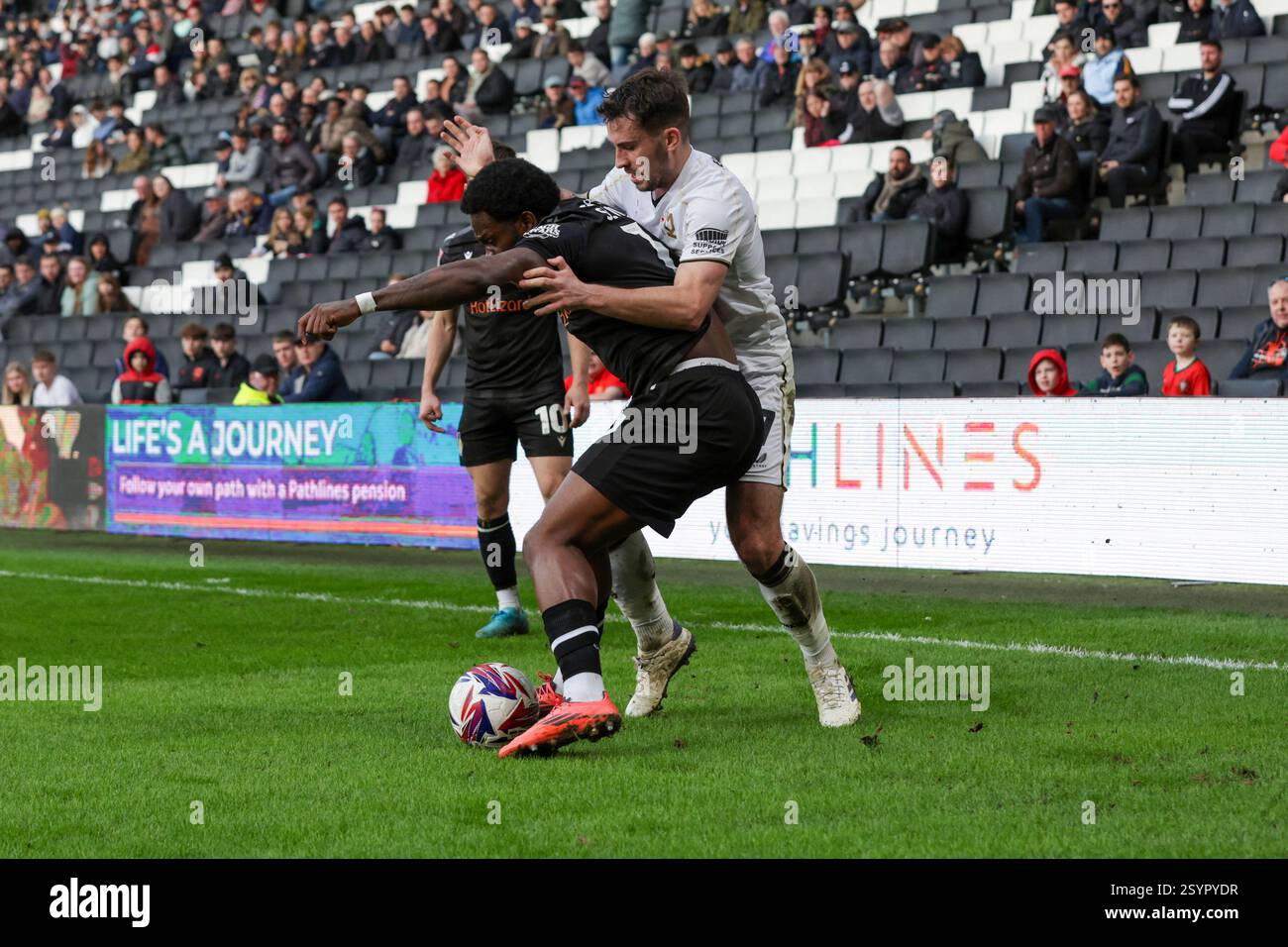 Milton Keynes on Saturday 1st March 2025. Colchester United's Tyreece ...
