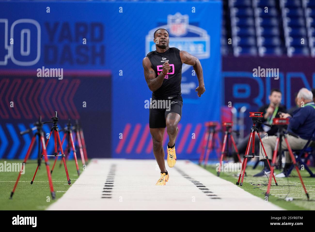 Georgia defensive back Malaki Starks runs the 40-yard dash at the NFL ...