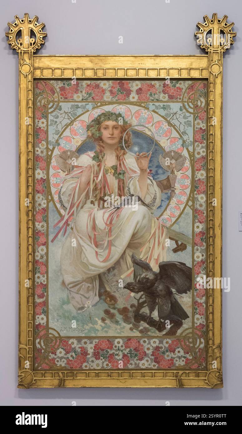 Alfons Mucha (1860-1939), Portrait of Josephine Crane-Bradley as Slavia ...