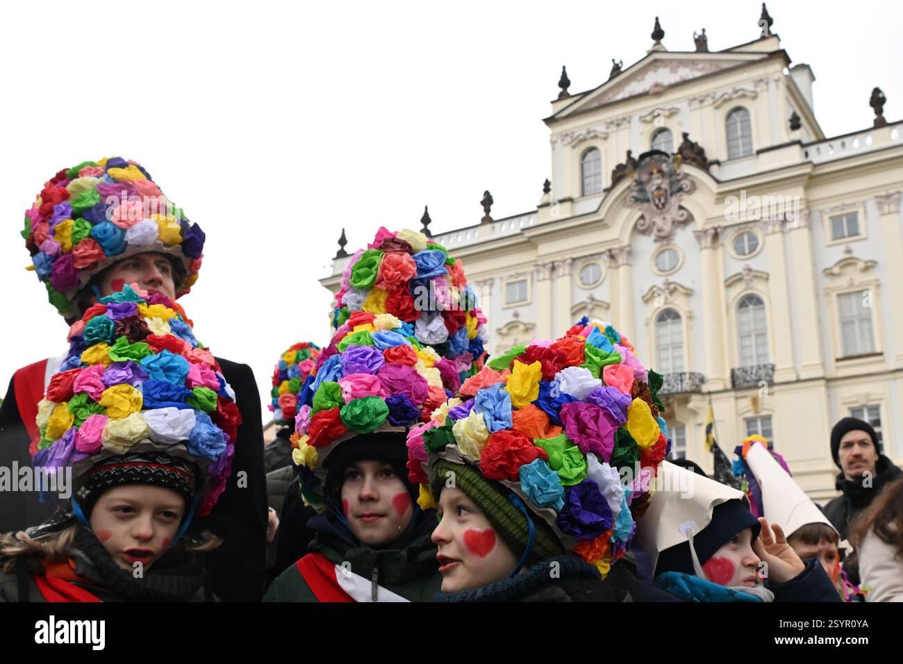 Prague, Czech Republic. 1st Mar, 2025. People dressed in traditional ...