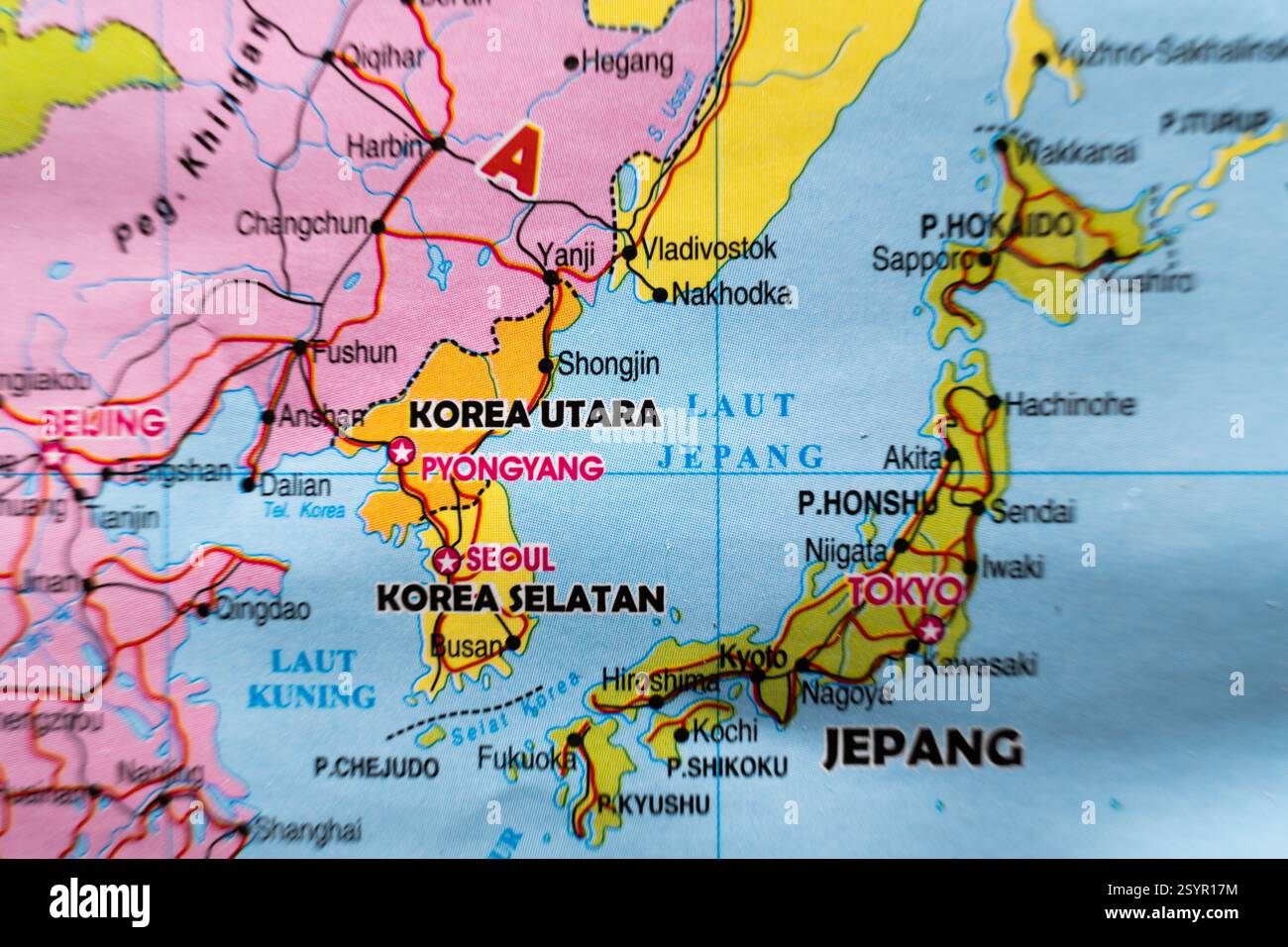 Korea japan map hi-res stock photography and images - Alamy