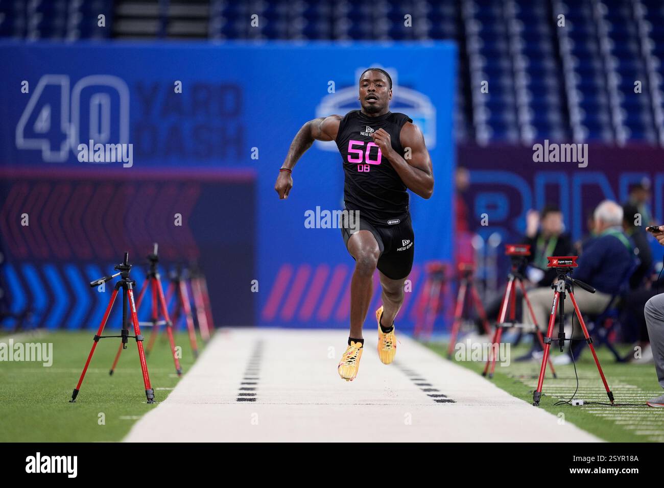 Georgia defensive back Malaki Starks runs the 40-yard dash at the NFL ...