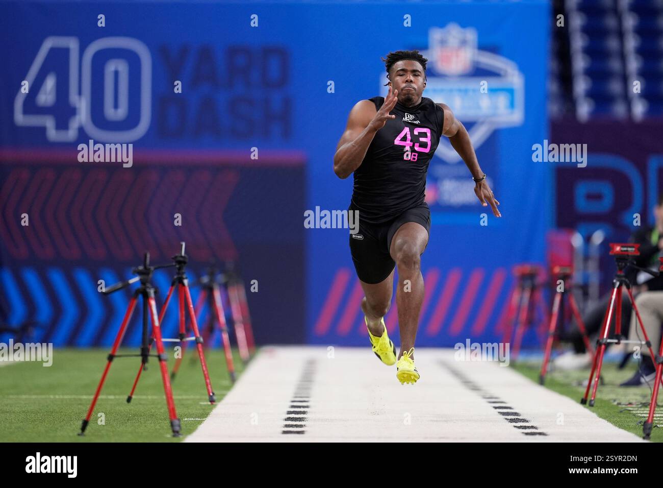 Clemson defensive back R.J. Mickens runs the 40-yard dash at the NFL ...