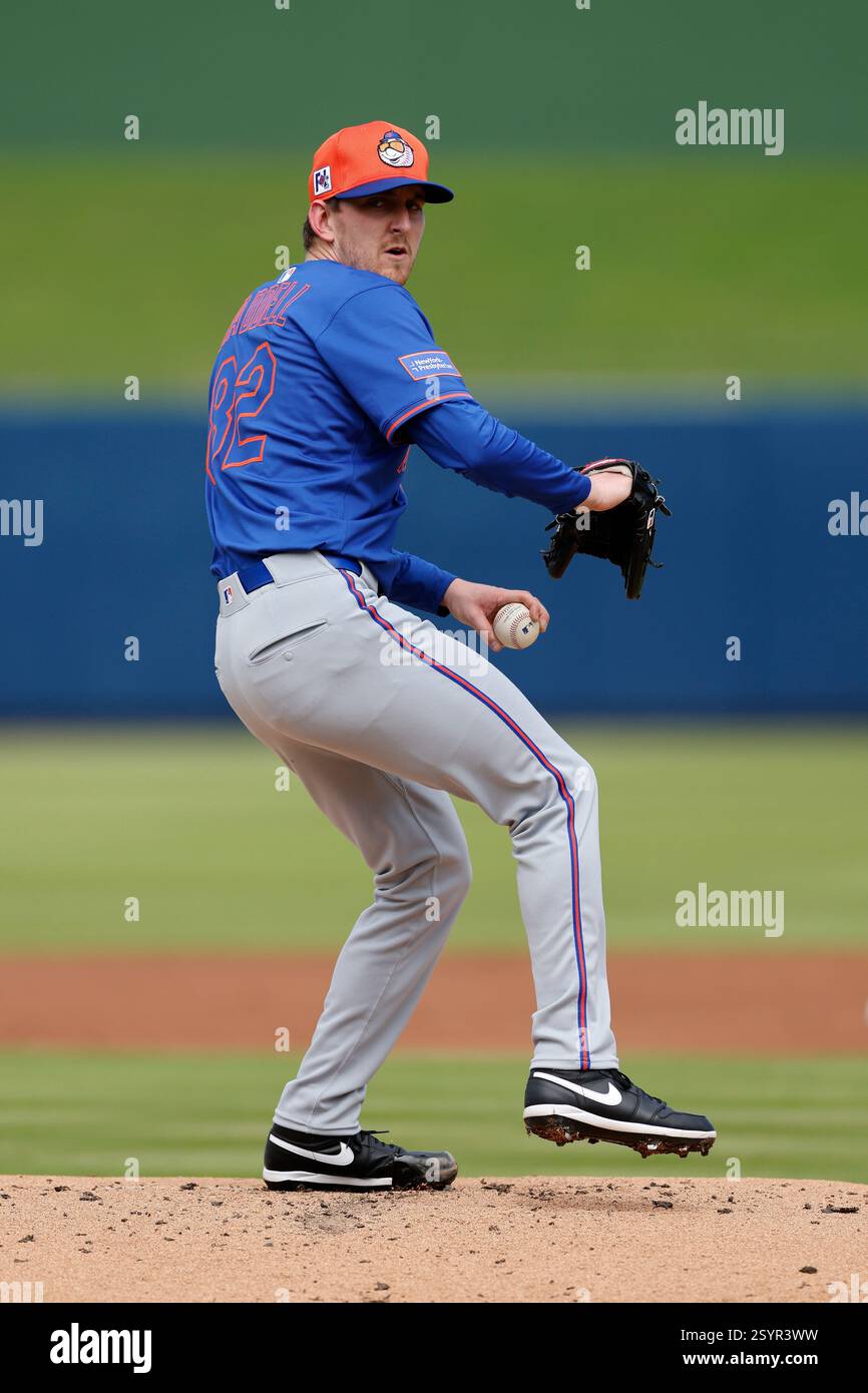 WEST PALM BEACH, FL - FEBRUARY 25: New York Mets pitcher Brandon ...