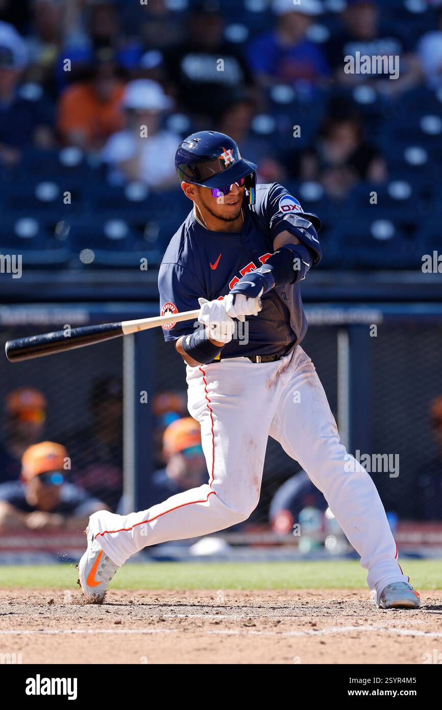 WEST PALM BEACH, FL - FEBRUARY 25: Houston Astros third baseman Isaac ...