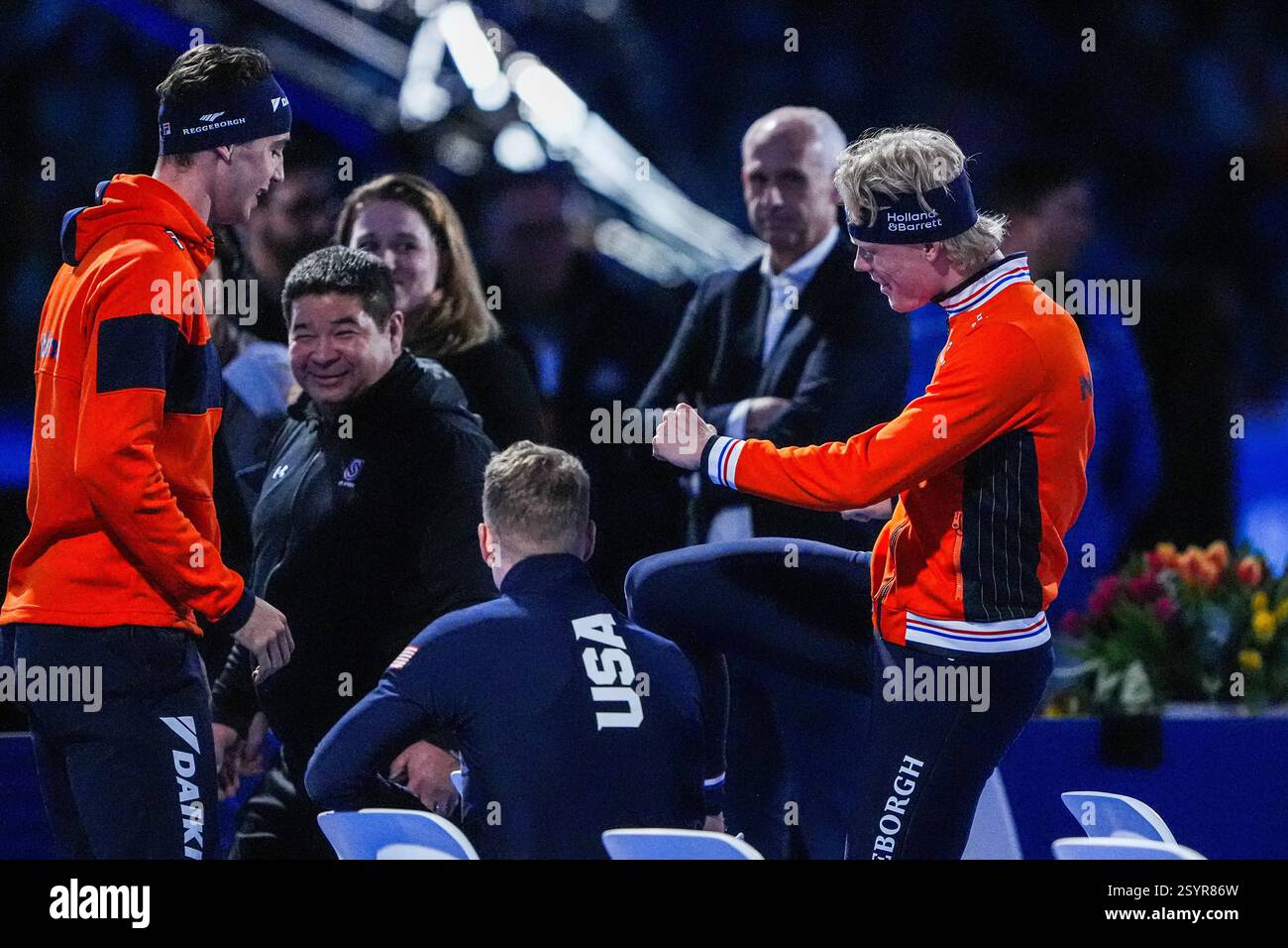 HEERENVEEN, NETHERLANDS - MARCH 1: Tim Prins of Netherlands, Jenning De ...