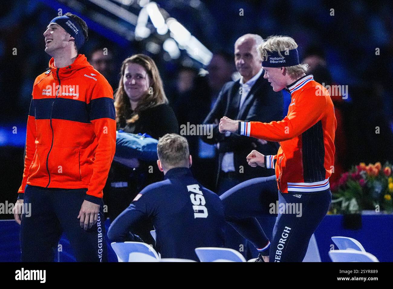 HEERENVEEN, NETHERLANDS - MARCH 1: Tim Prins of Netherlands, Jenning De ...
