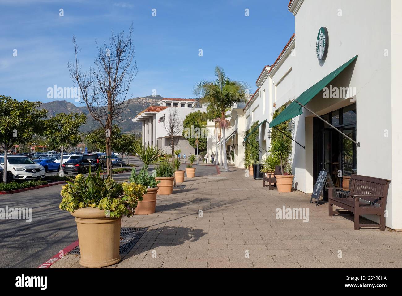 Starbucks coffee store in a Santa Barbara shopping mall, California ...