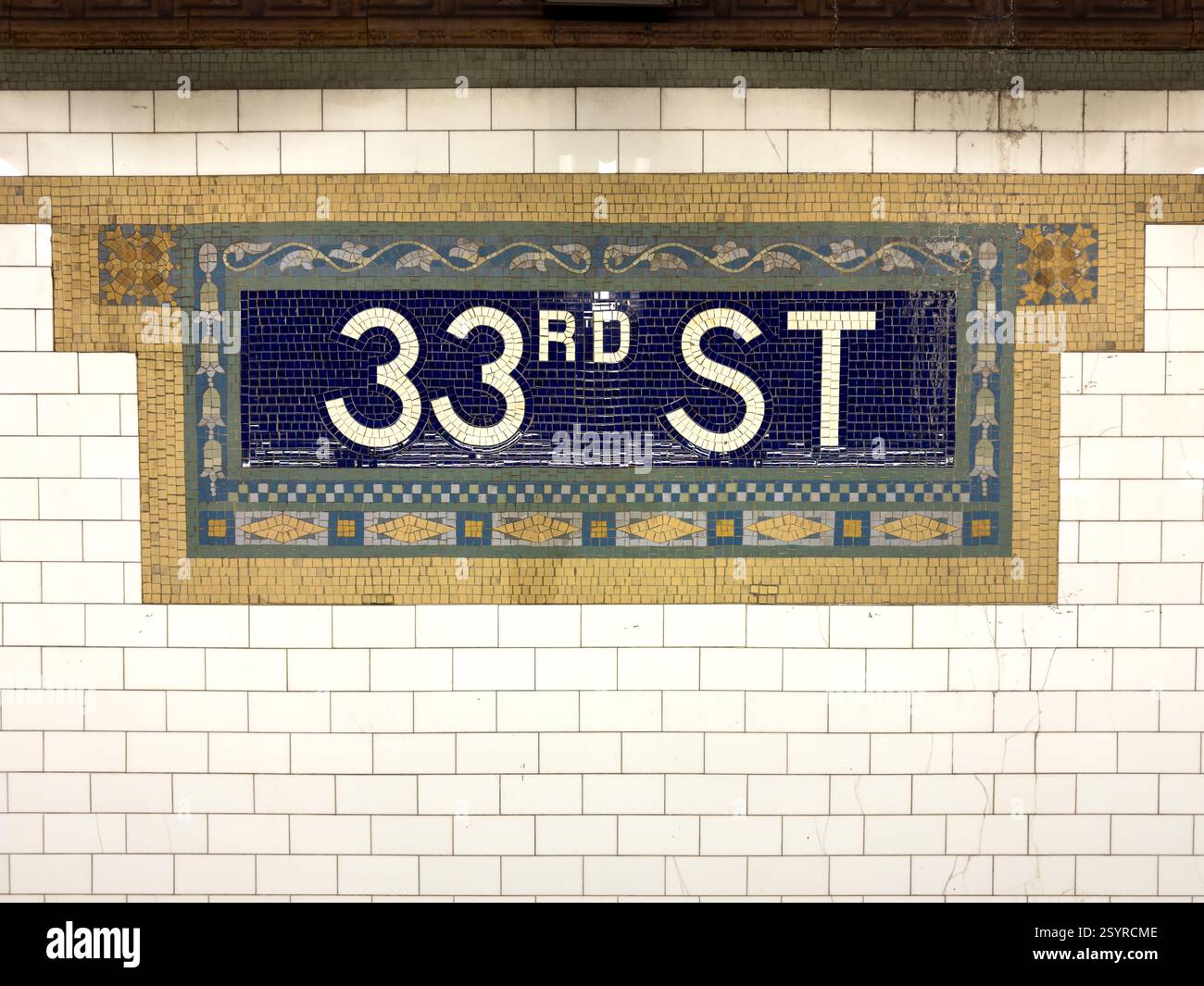 New York City - Jan 30, 2025: Thirty Third (33rd) Street Subway Station ...