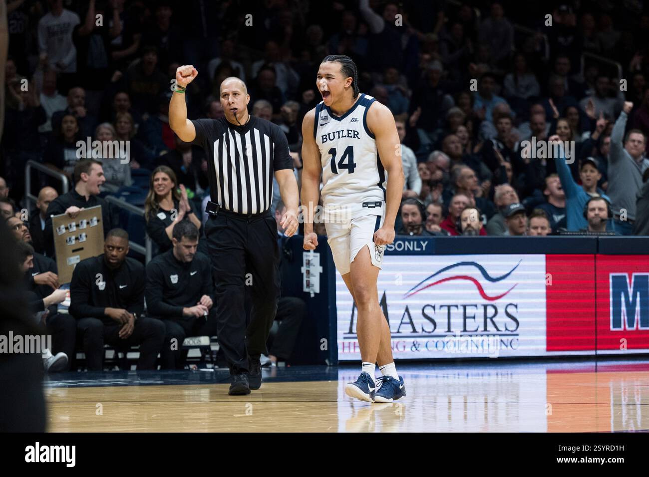 INDIANAPOLIS, IN - FEBRUARY 26: Butler Bulldogs guard Landon Moore (14 ...