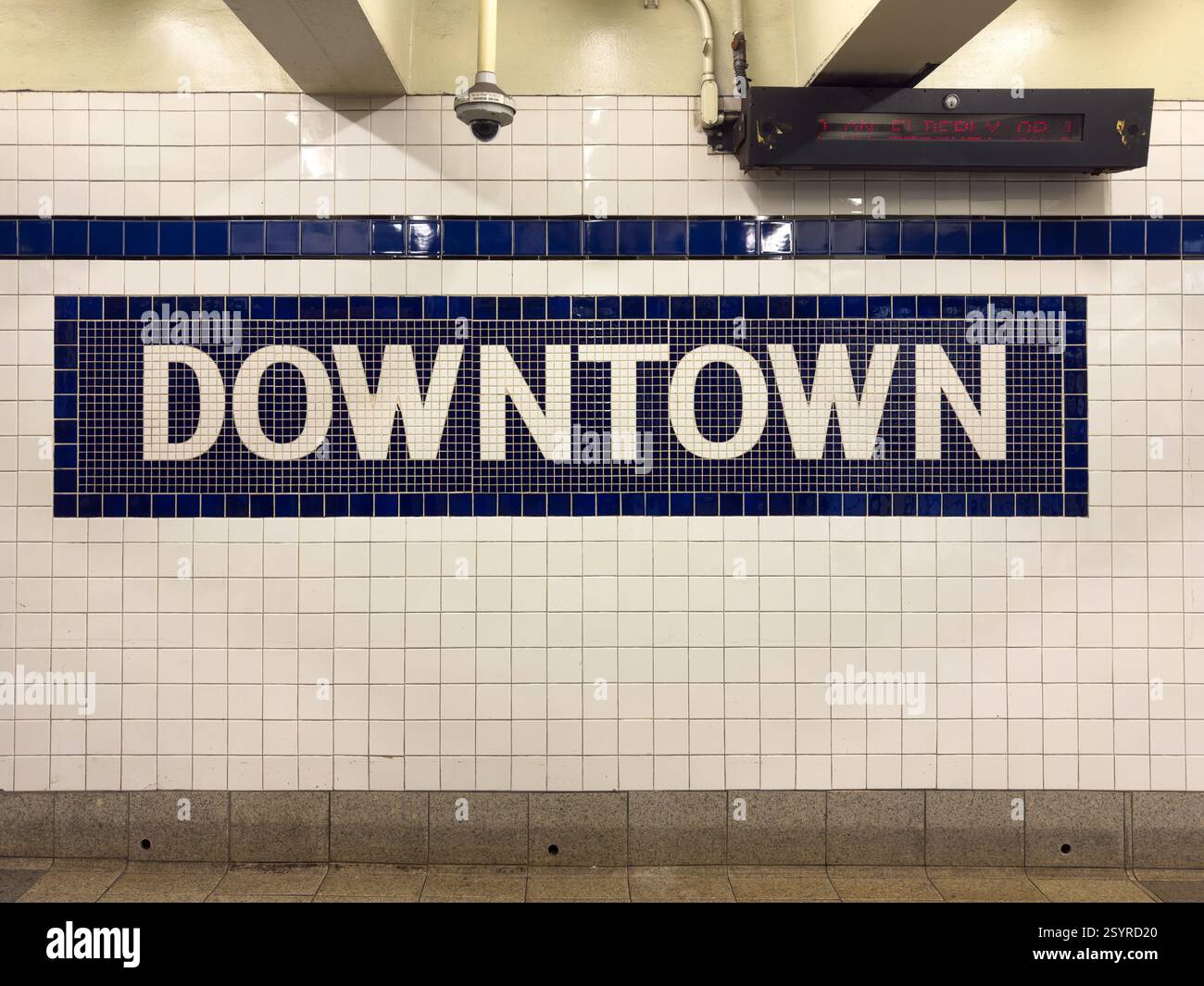 New York City - Oct 26, 2024: Downtown sign on the Canal Street station ...