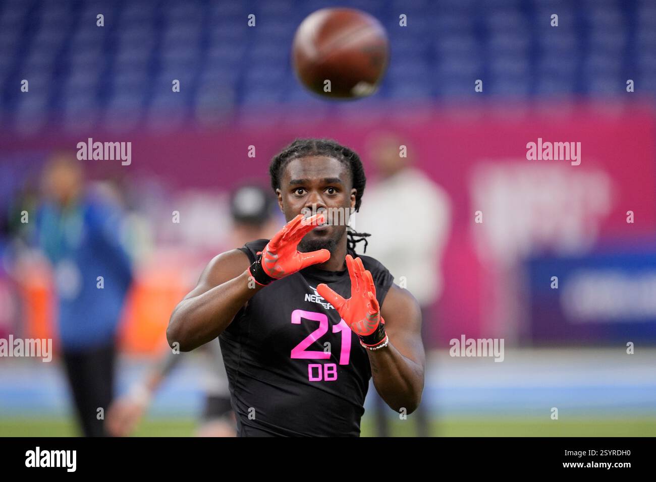 Central Florida defensive back Mac McWilliams runs a drill at the NFL ...