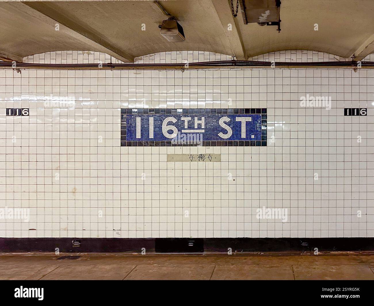 New York City - Apr 25, 2024: 116th Street Station Subway station in ...