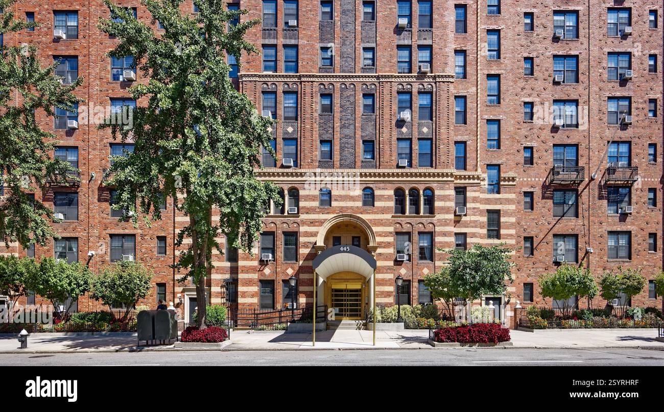 Canopied entrance, 445 West 23rd Street, one of the London Terrace ...