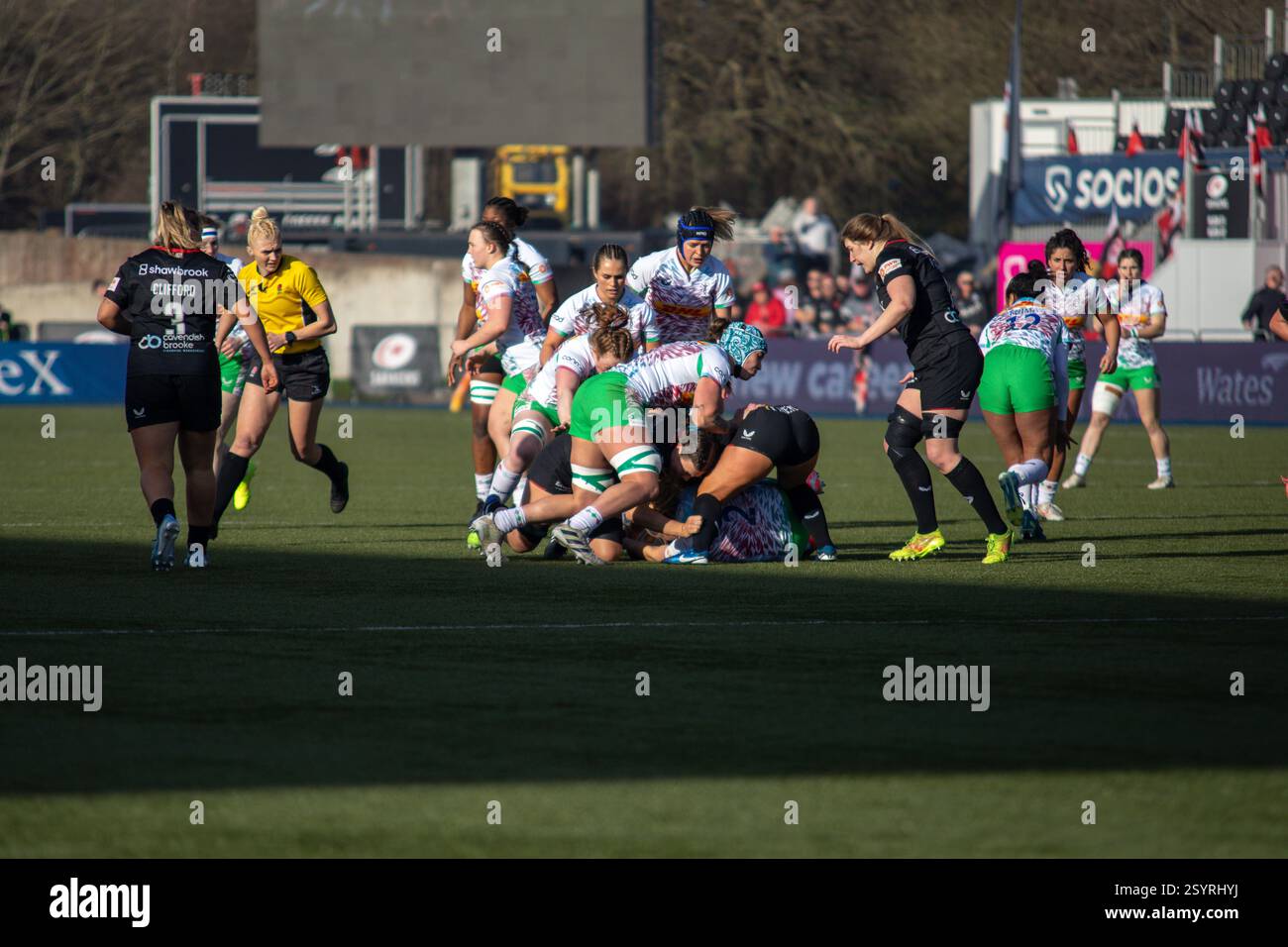 London, UK, 1st March 2025 Saracens versus Harlequins, Premiership ...
