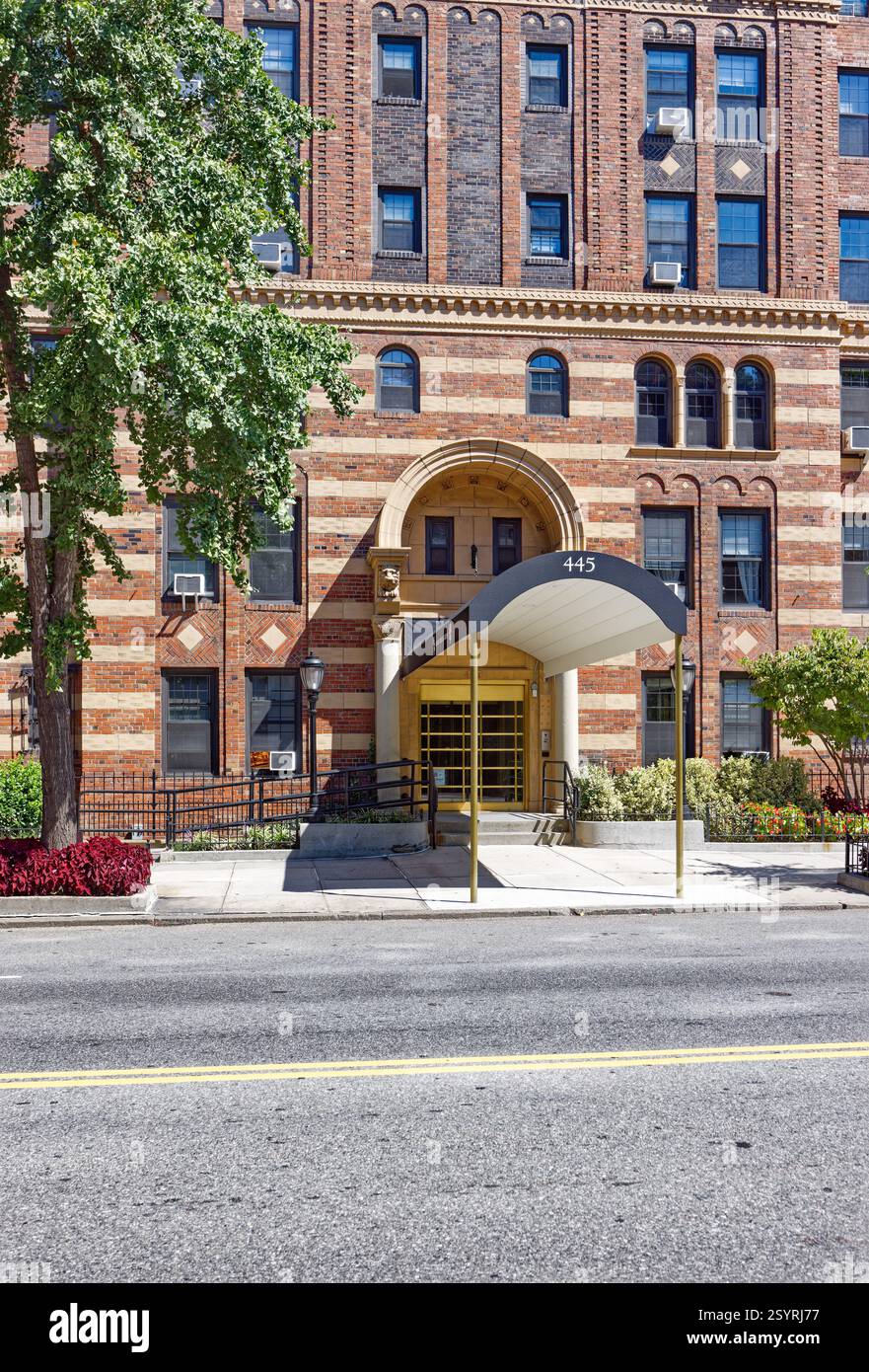 Canopied entrance, 445 West 23rd Street, one of the London Terrace ...