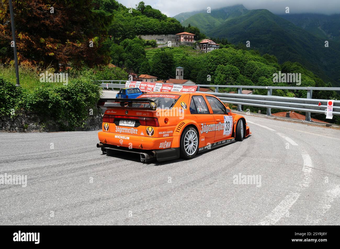 Abetone, Italy - July 11th 2011: Alfa Romeo 155 V6 Ti DTM driven by ...