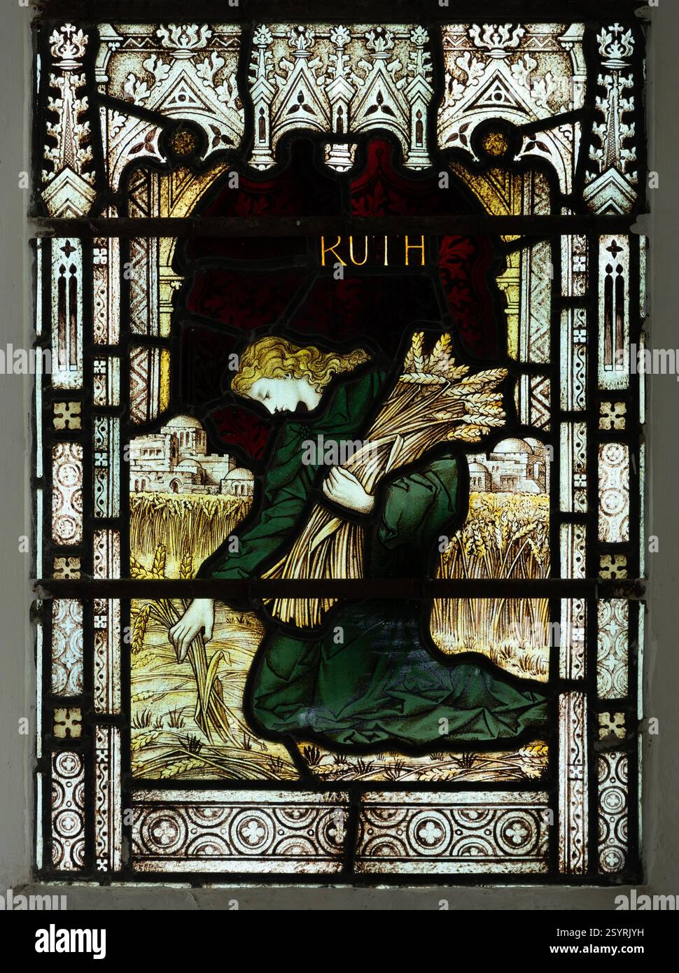 Ruth stained glass, St. Mary and All Saints Church, Haselor ...