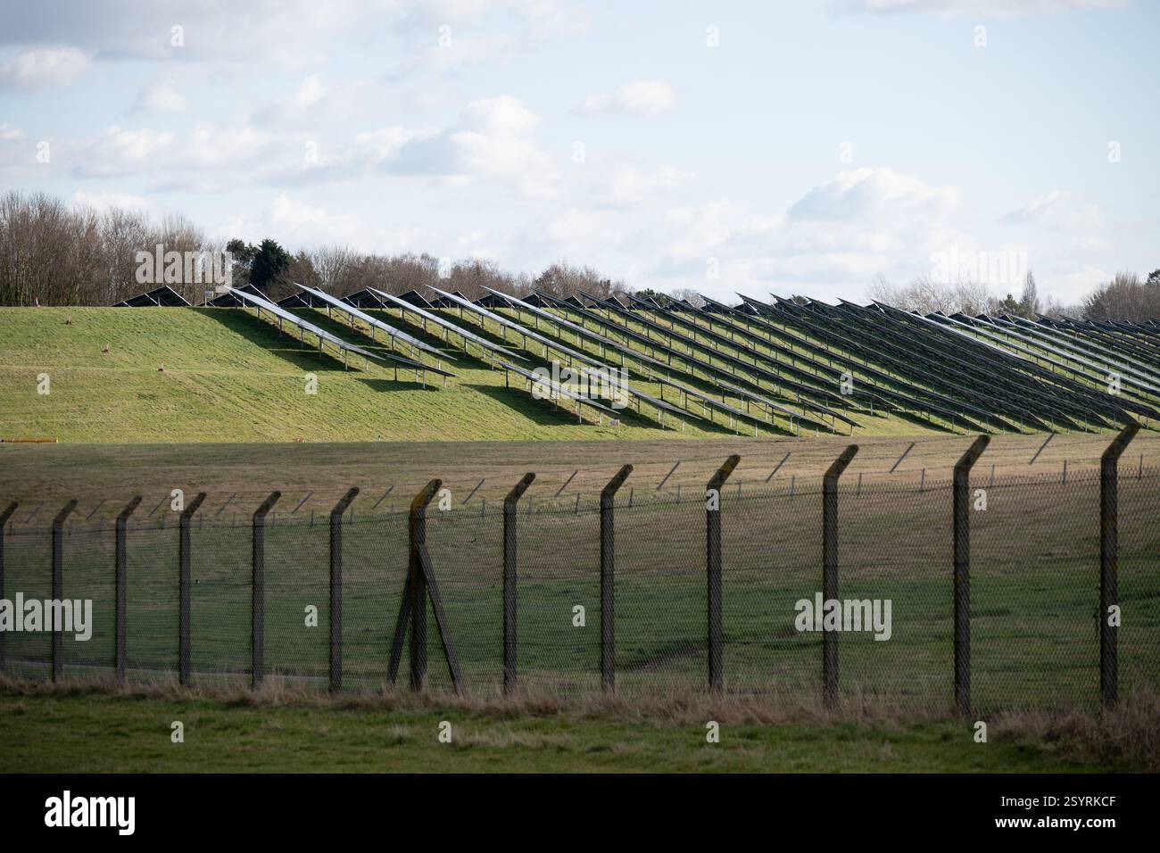 Solar panels at Birmingham Airport, UK Stock Photo - Alamy