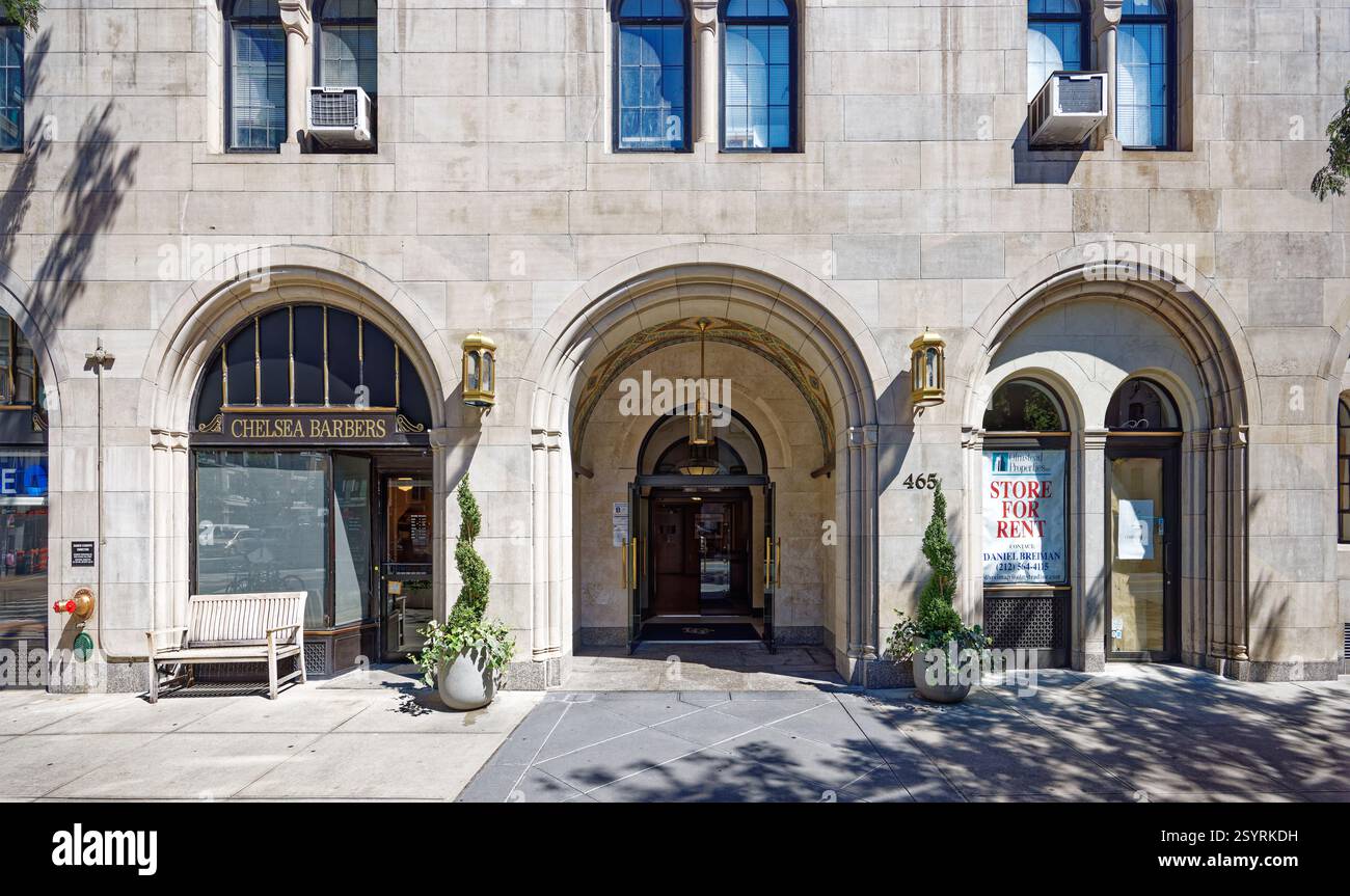 Entrance, 465 West 23rd Street, one of the London Terrace Towers corner buildings, now co-ops ...