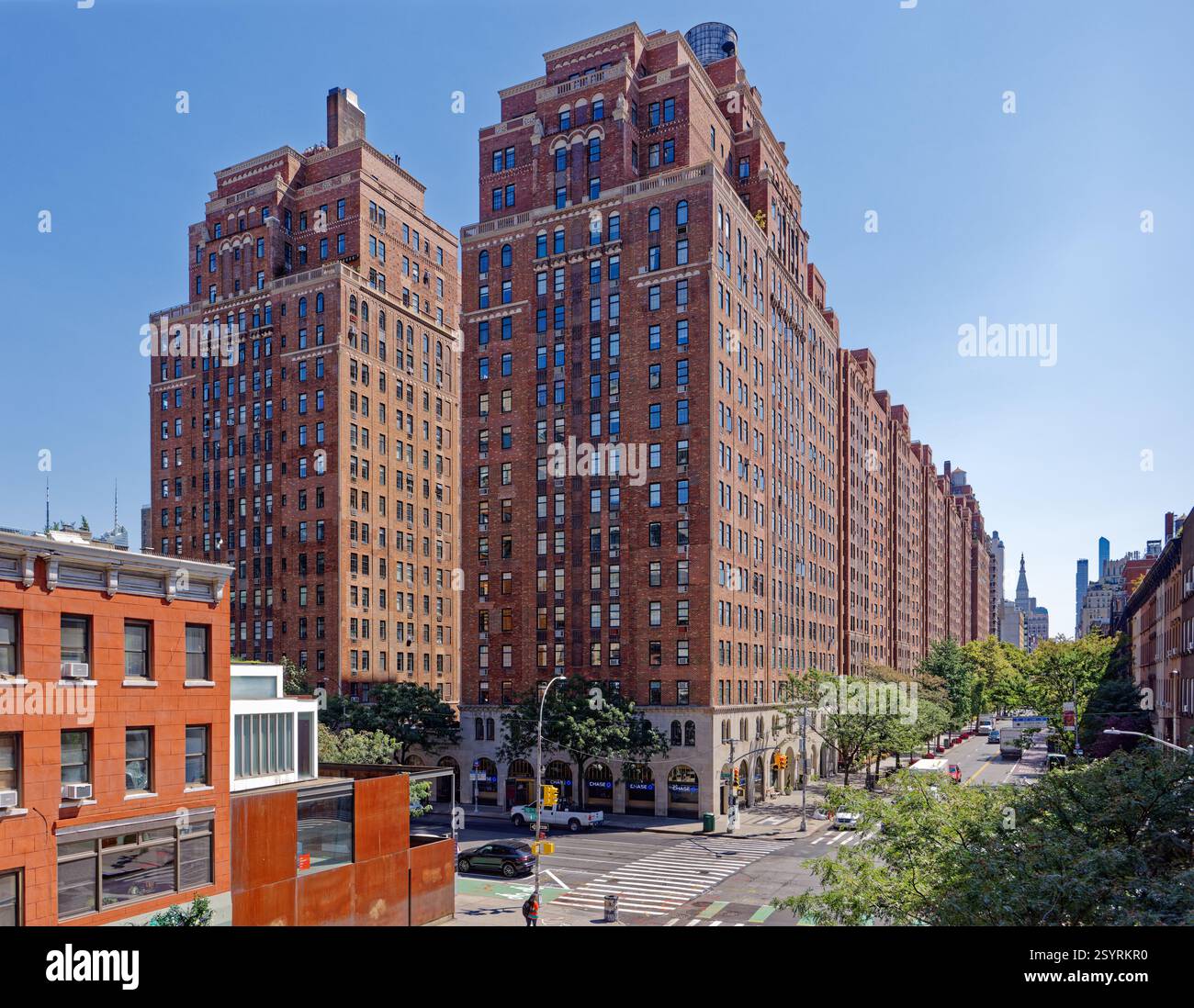 London Terrace Towers are the four corner buildings, now co-ops, of the ...