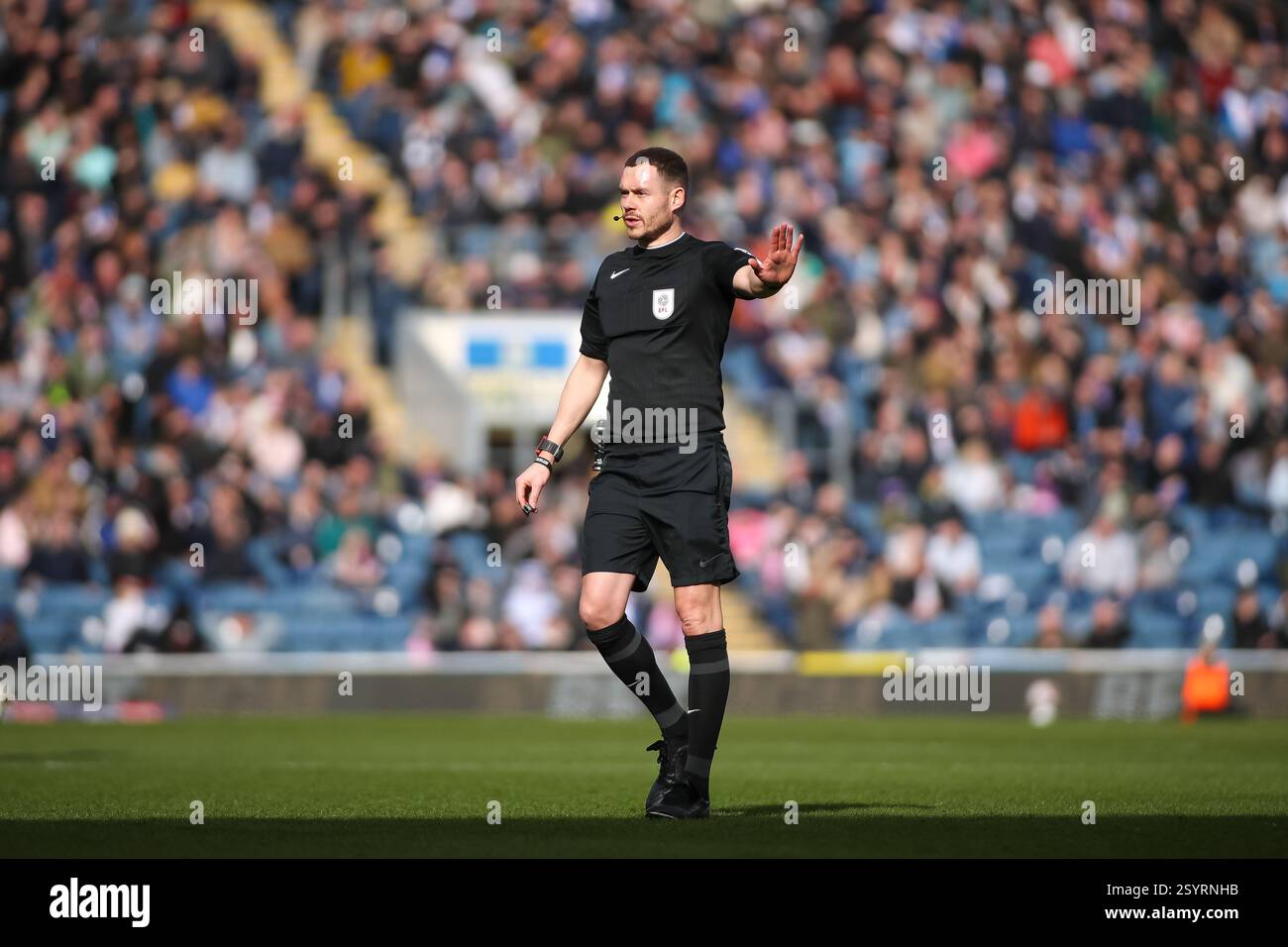 Referee Leigh Doughty during the EFL Championship match between ...