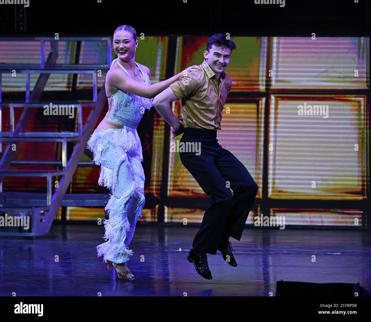 HOLLYWOOD FL - FEBRUARY 28: Stephen Nedoroscik and Rylee Arnold perform ...
