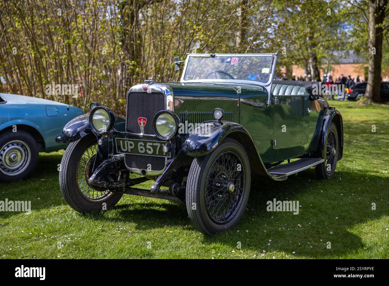 1932 Alvis 12/50, on display at the April Scramble held at the Bicester Heritage Centre on the ...
