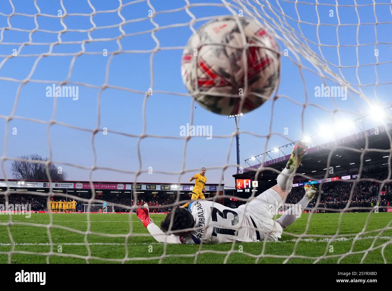 Wolverhampton Wanderers' Andre scores in the penalty shoot out during ...