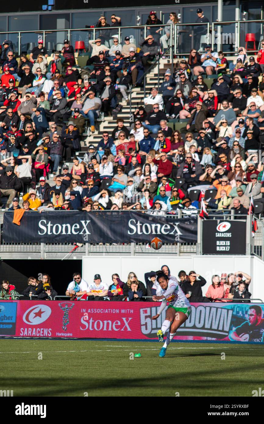 London, UK, 1st March 2025 Saracens versus Harlequins, Premiership ...