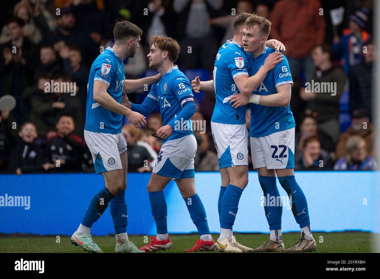 Stockport on Saturday 1st March 2025. Benony Breki Andresson# 22 of ...