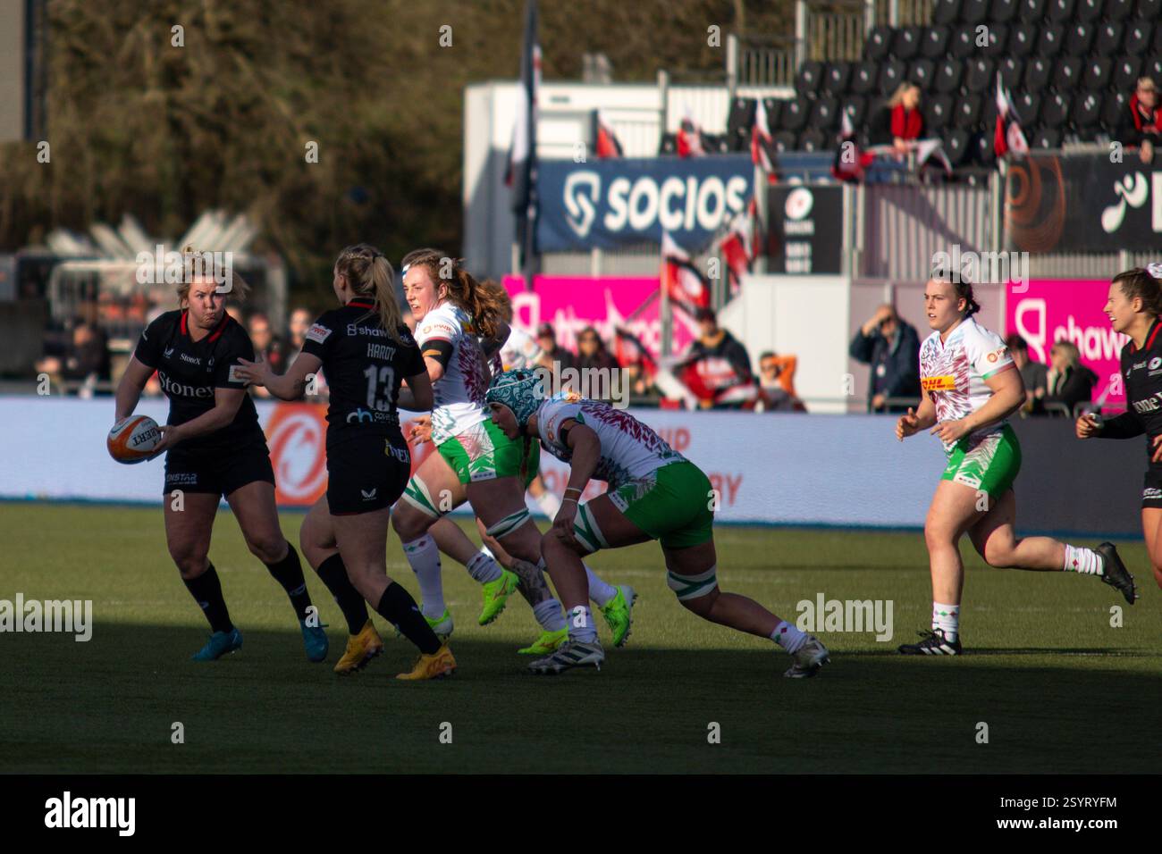 London, UK, 1st March 2025 Saracens versus Harlequins, Premiership ...