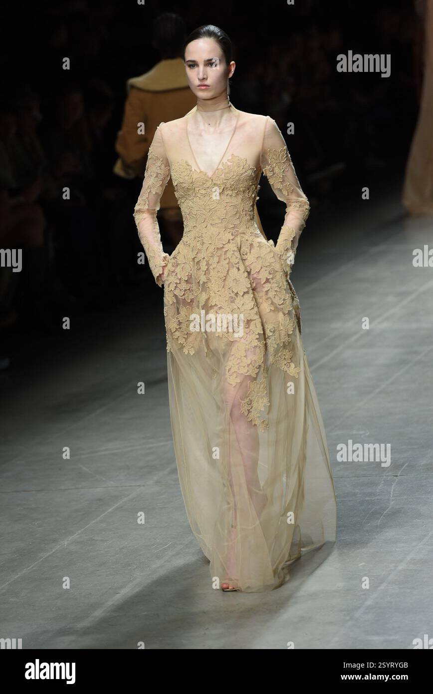 March 1, 2025, Milan, Italy: Models walk the runway during the ...