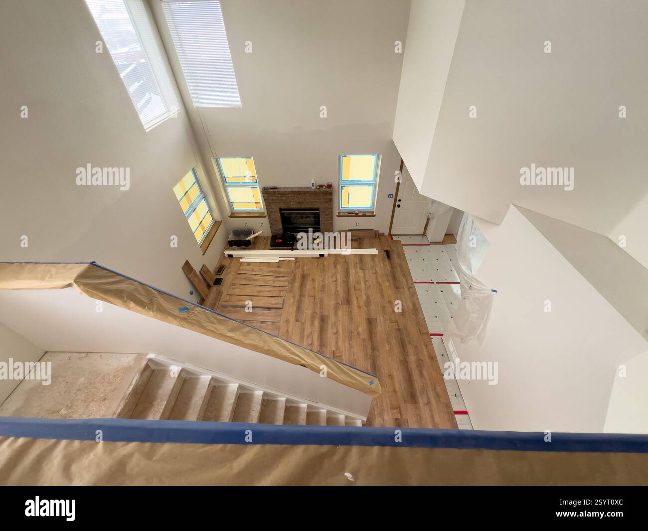 Home Living Room Undergoing Major Renovation Work Stock Photo - Alamy