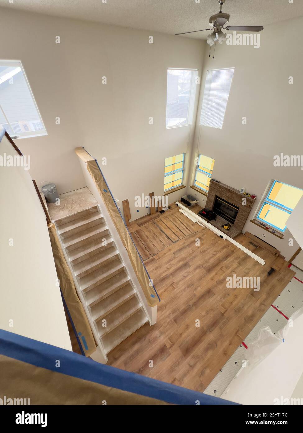 Home Living Room Undergoing Major Renovation Work Stock Photo - Alamy