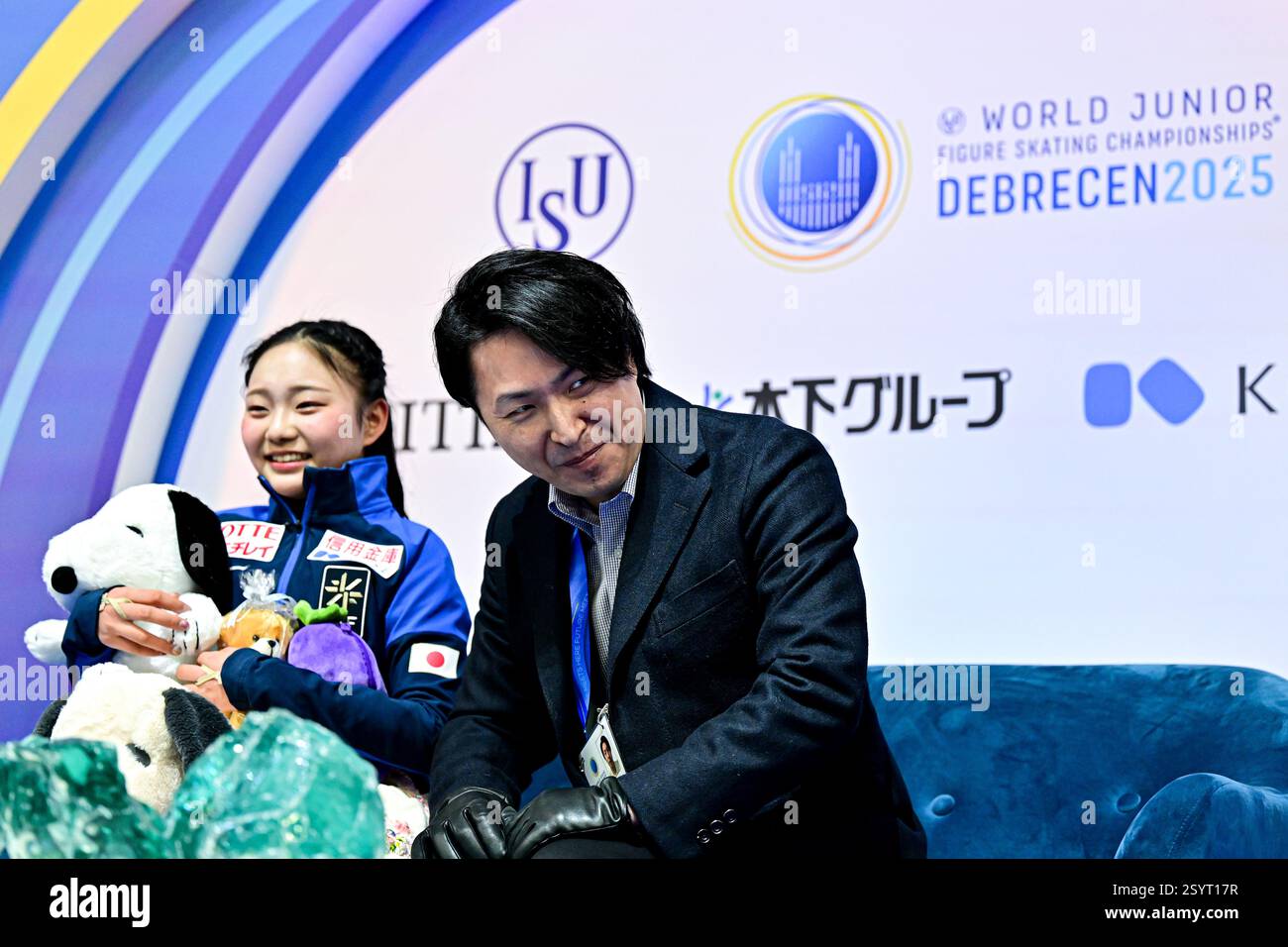Kaoruko WADA (JPN), at Kiss & Cry, during Junior Women Free Skating, at the ISU World Junior ...