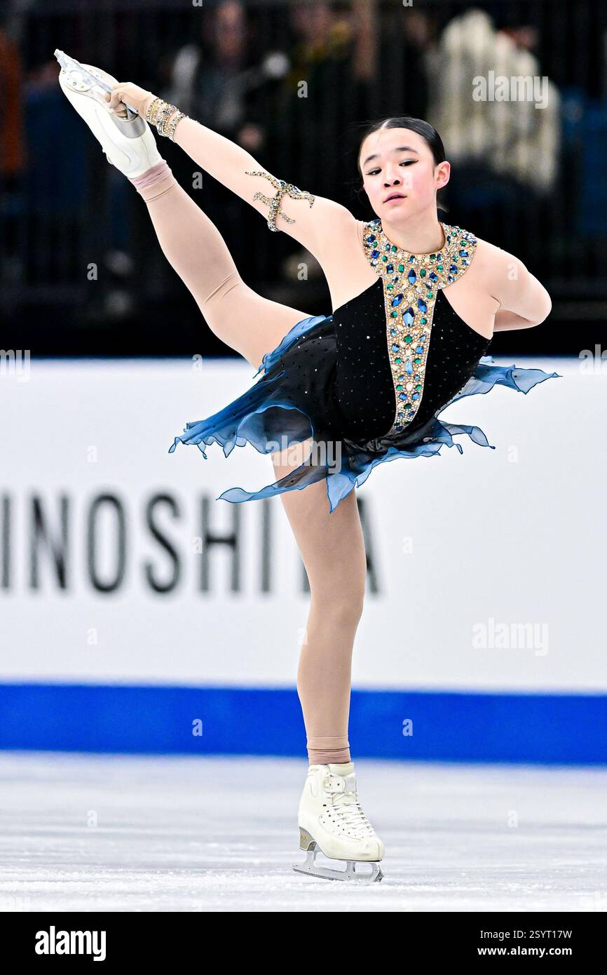 Elyce LIN-GRACEY (USA), during Junior Women Free Skating, at the ISU ...